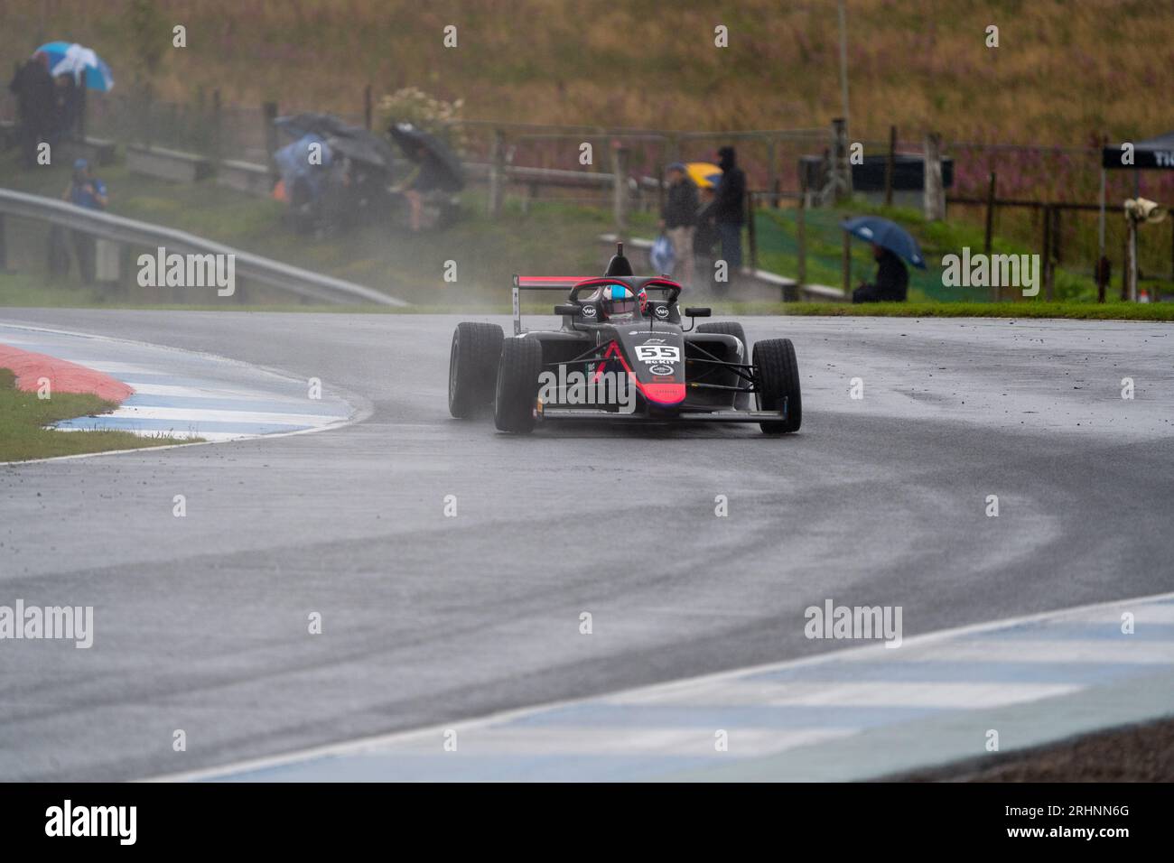 British F4 Dion GOWDA (#55) Rodin Carlin at Knockhill Racing Circuit ...