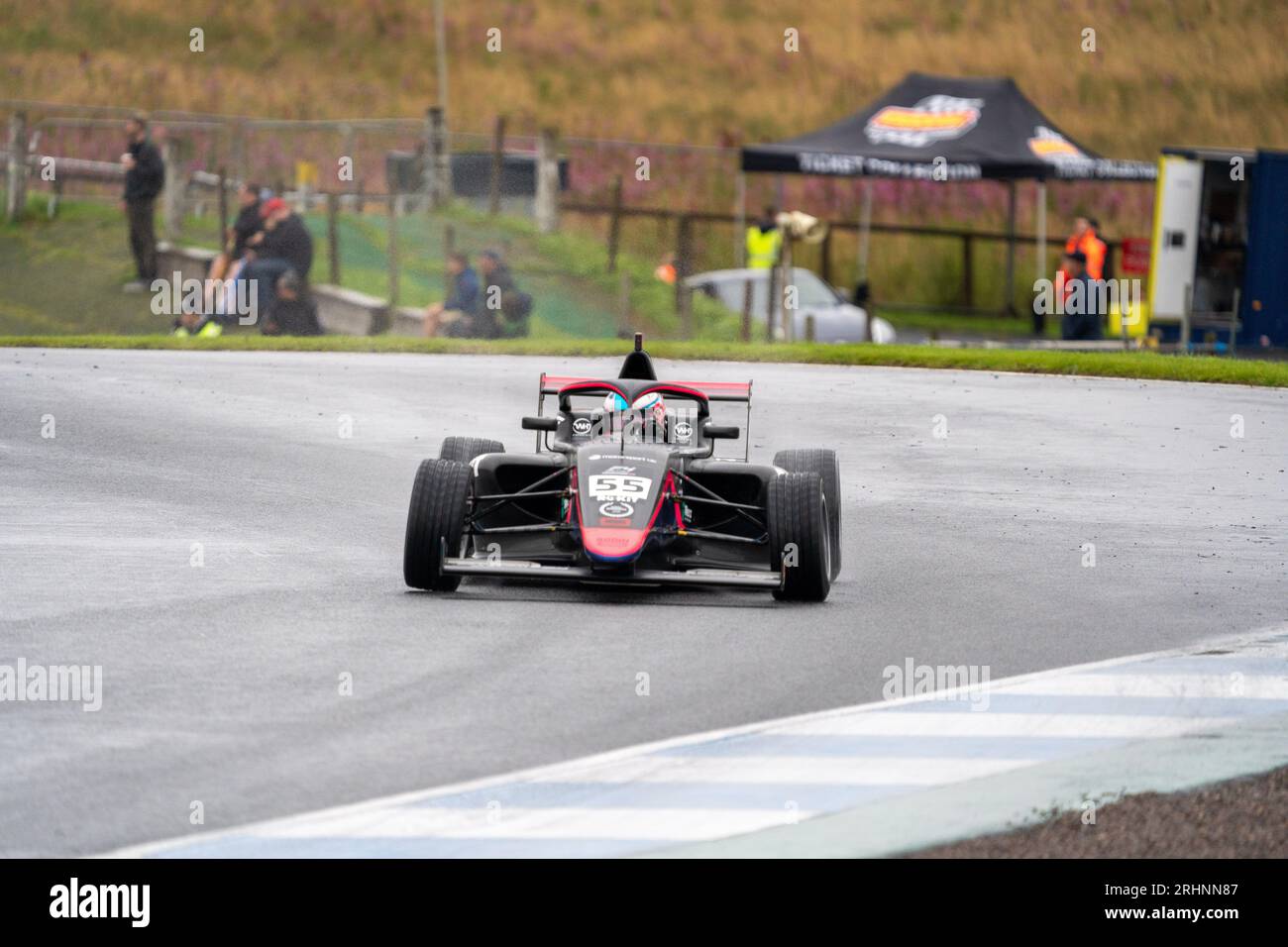 British F4 Dion GOWDA (#55) Rodin Carlin at Knockhill Racing Circuit ...
