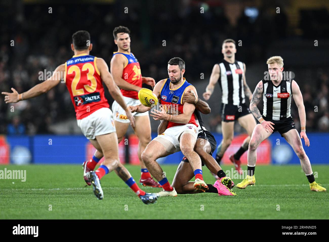 Melbourne, Australia. 18th Aug, 2023. Isaac Quaynor of Collingwood ...