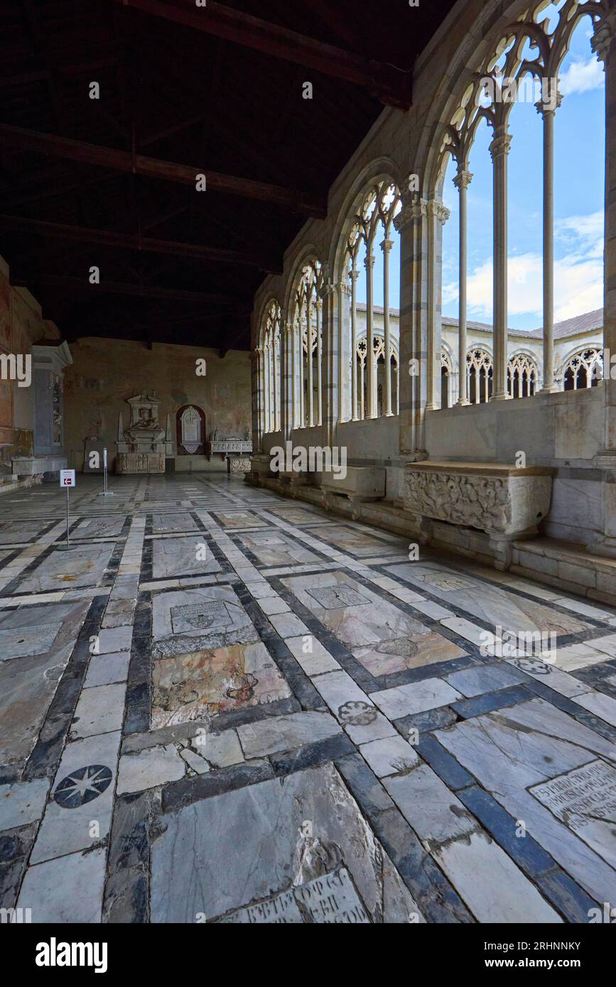 Visiting the Memorial Cemetery at Duomo Square in Pisa Stock Photo - Alamy