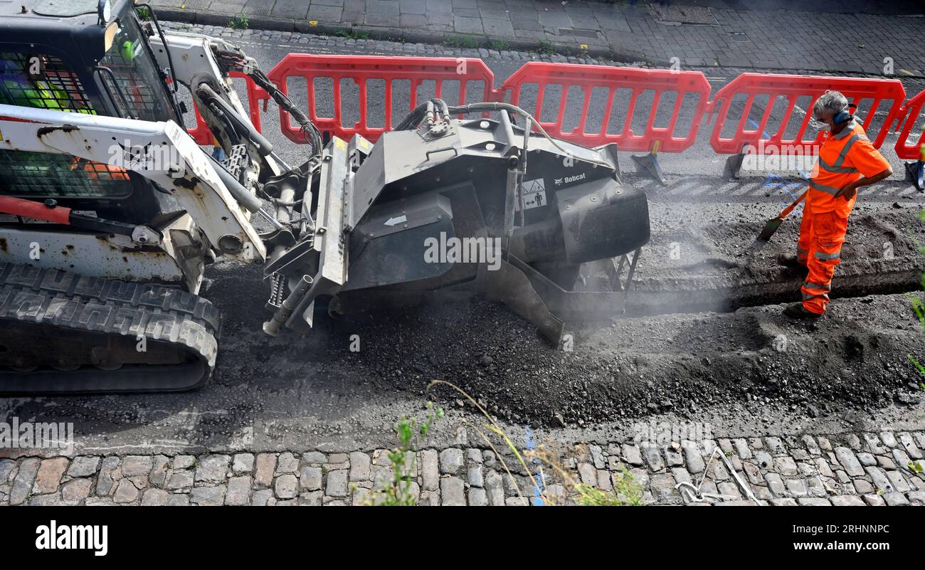 Fiber optic trenching hi-res stock photography and images - Alamy
