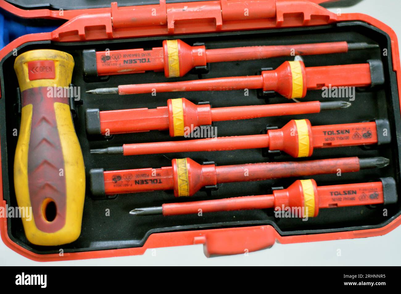 Cairo, Egypt, July, 26 2023: Tolsen Screwdriver Set, Screwdriver Handle ...