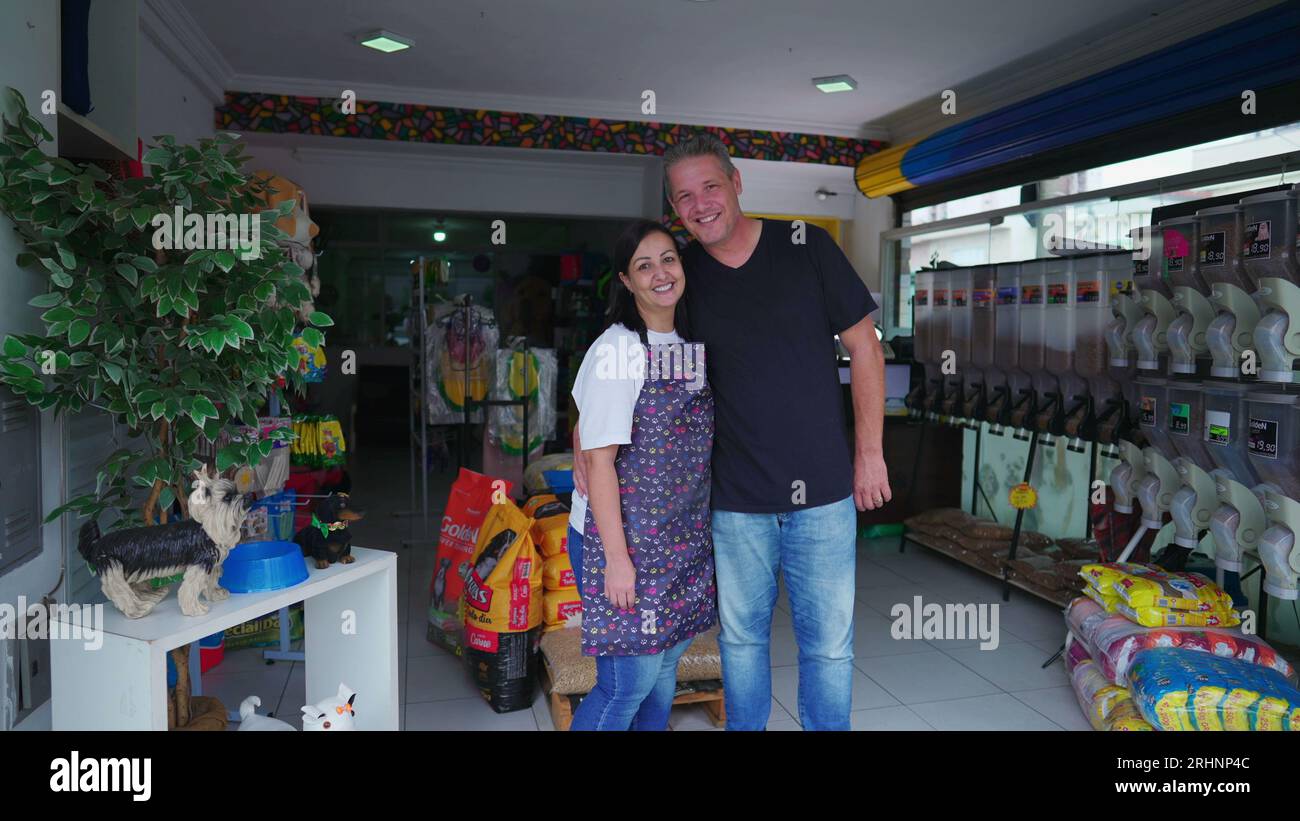 Small Business owners of Brazilian Pet Shop standing inside store ...