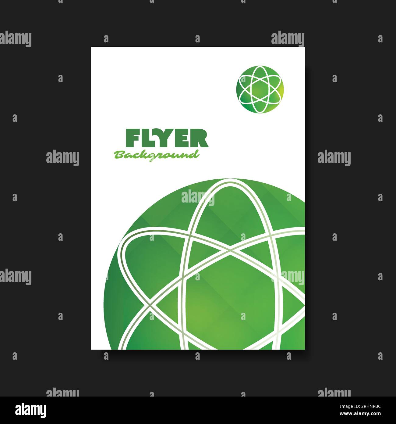 Cover Design Template with Globe Design Background - Green Stock Vector ...