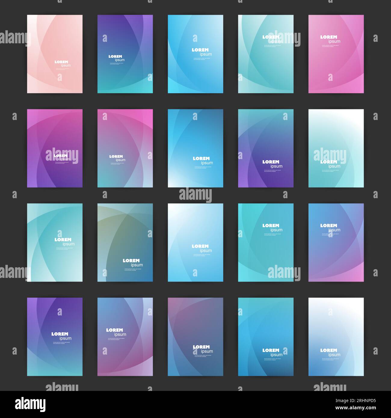 Mega Set of 20 Flyer, Card or Banner Designs with Abstract Blue, Purple ...