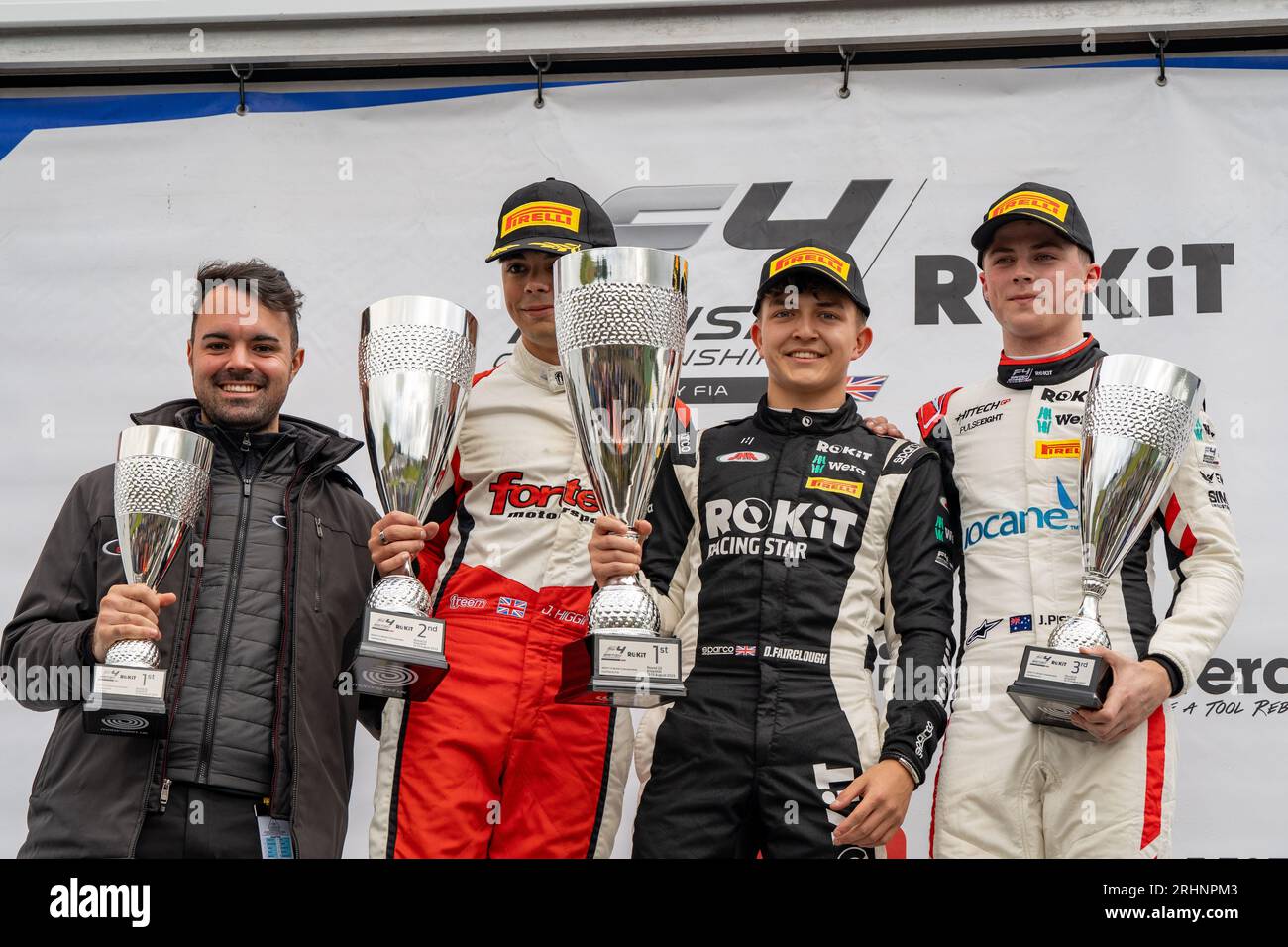 Formula 4 Knockhill Sunday Podium James Higgins, DEAGEN FAIRCLOUGH ...