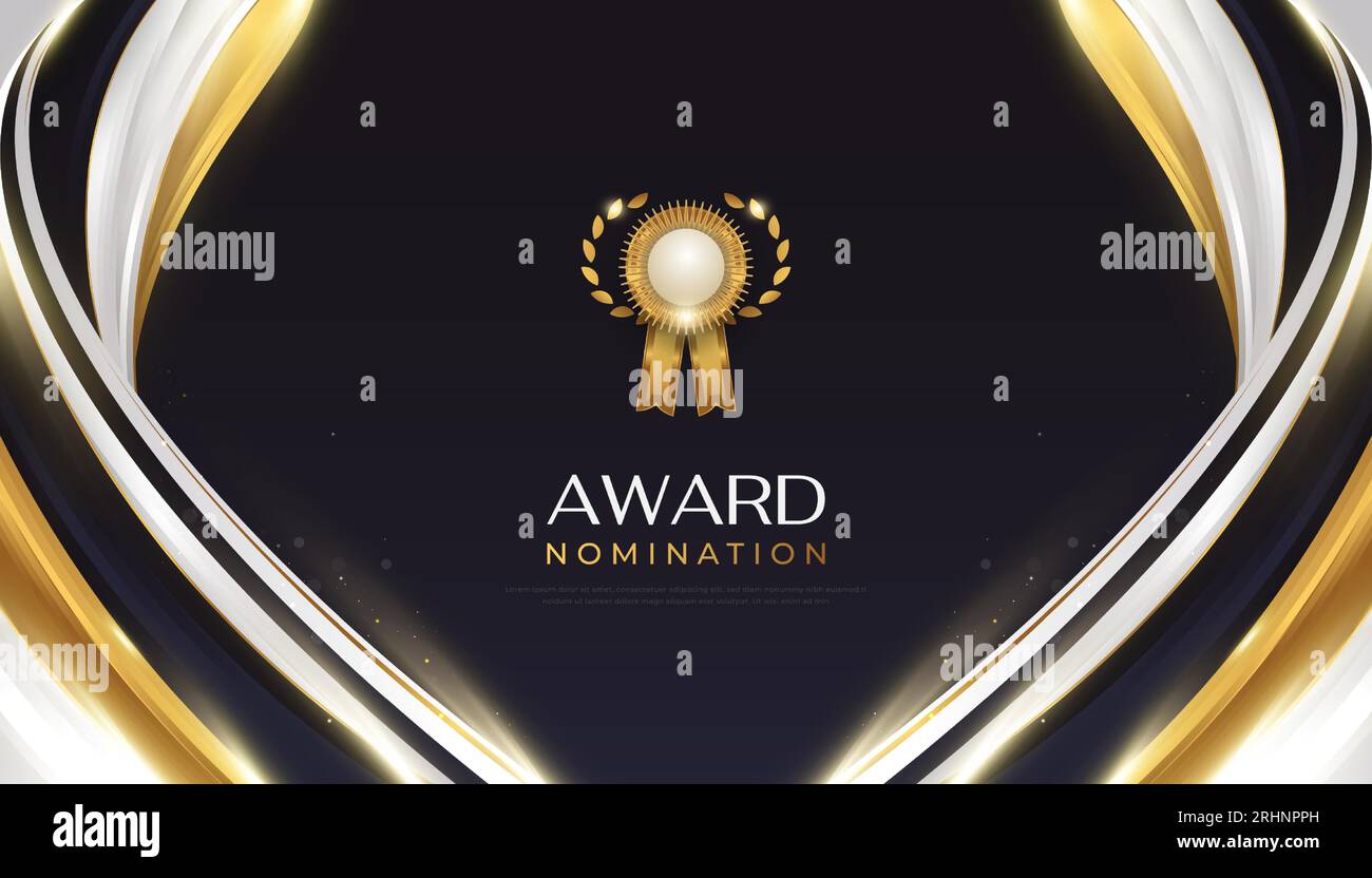 Luxury Award Nomination Ceremony Background with Golden Sparkles and ...