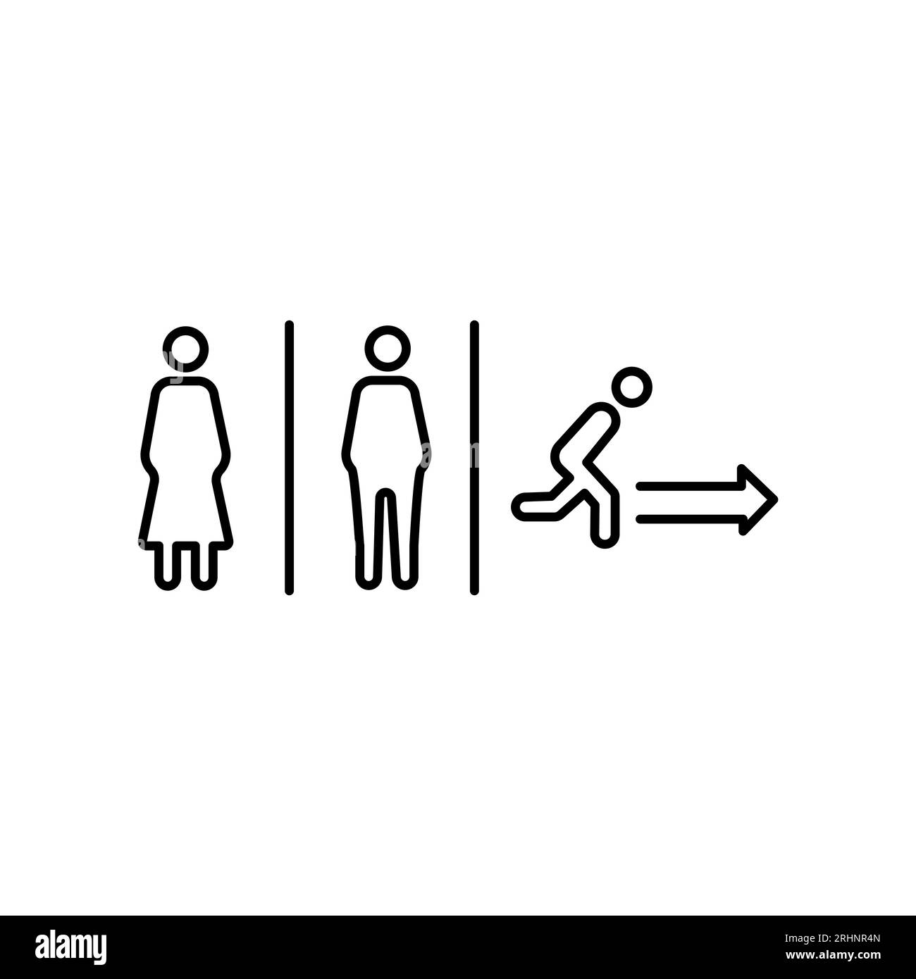 Toilet line icon set. WC sign. Men,women, Restroom for male, female ...