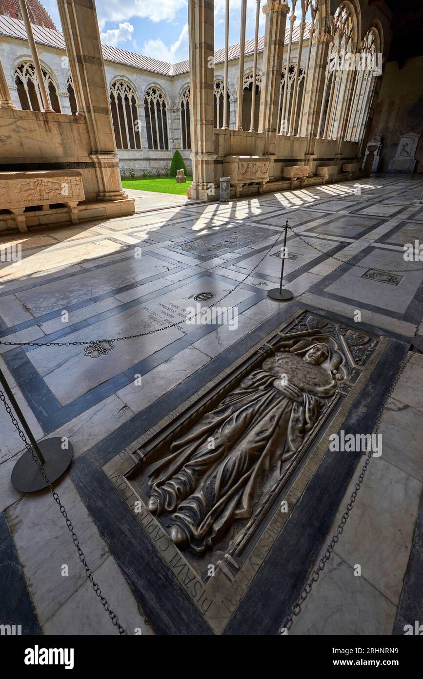 Visiting the Memorial Cemetery at Duomo Square in Pisa Stock Photo - Alamy