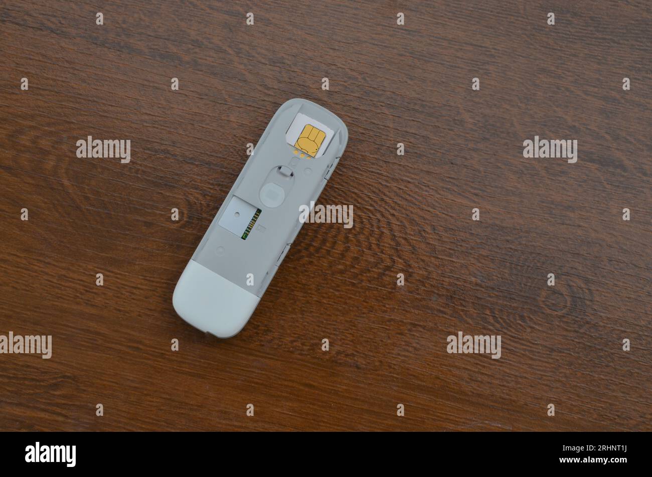 Latest generation USB 5G modem close for internet connection, allowing ...