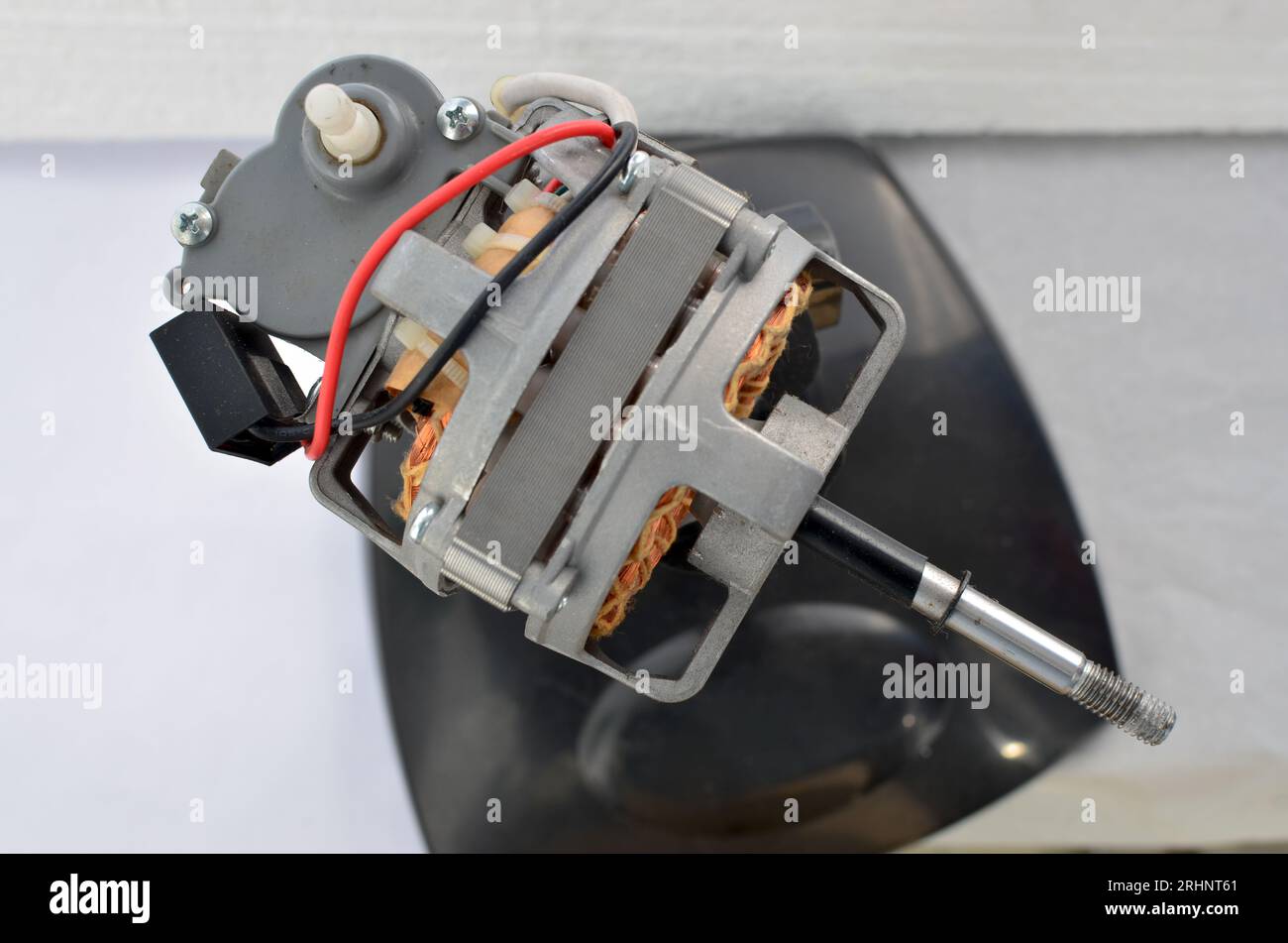 Detail of a domestic table fan motor, representing the concept of ...