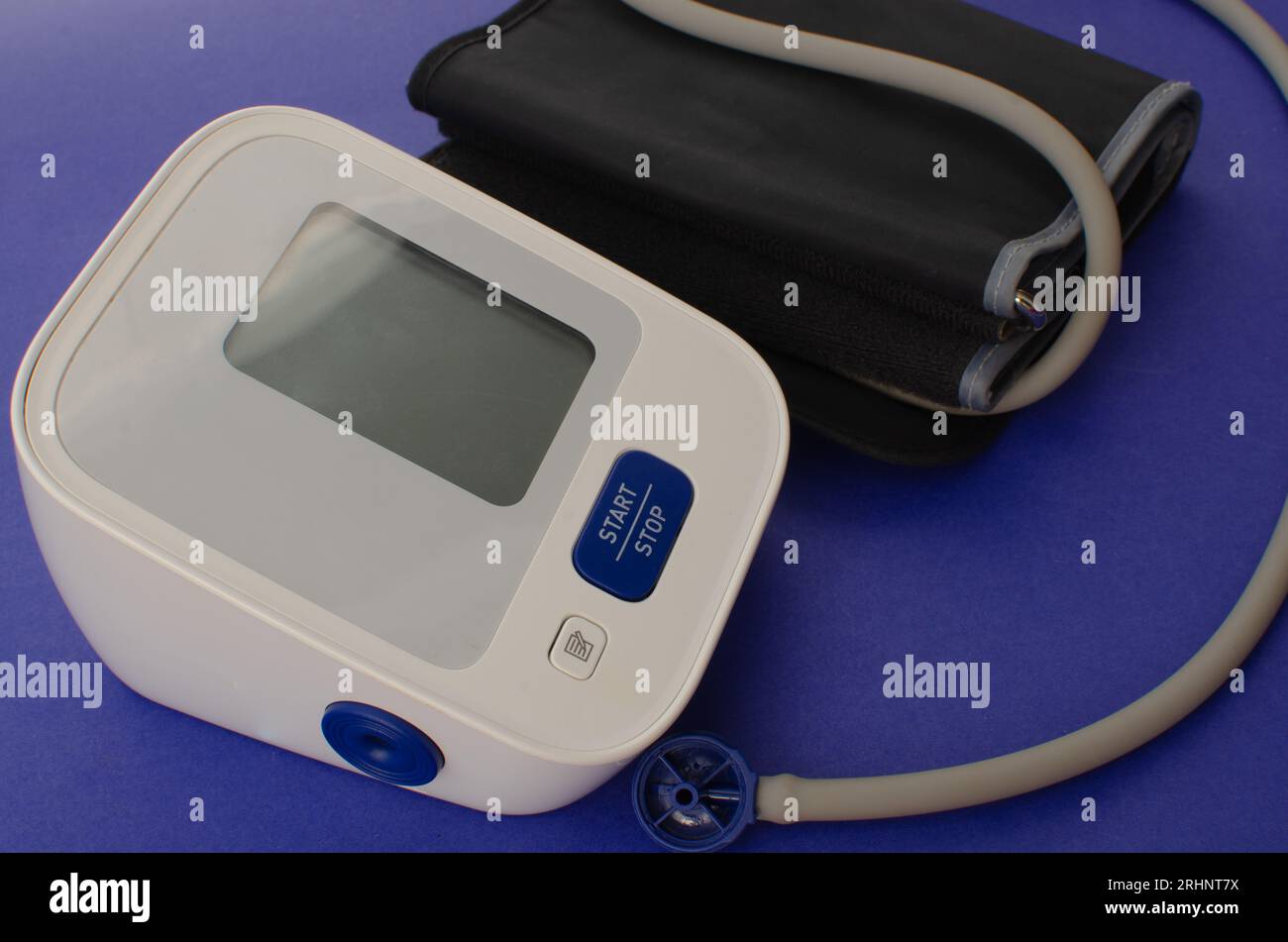 Detail of a modern blood pressure measuring device, symbolizing the ...