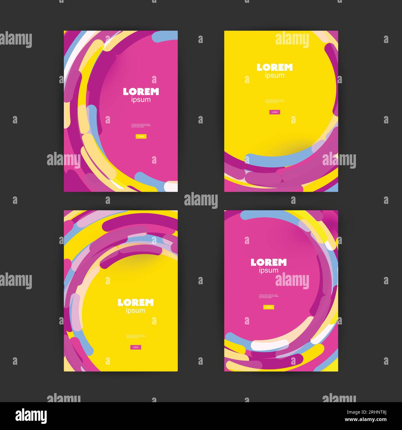 Colorful Patterned templates Design Set Stock Vector Image & Art - Alamy