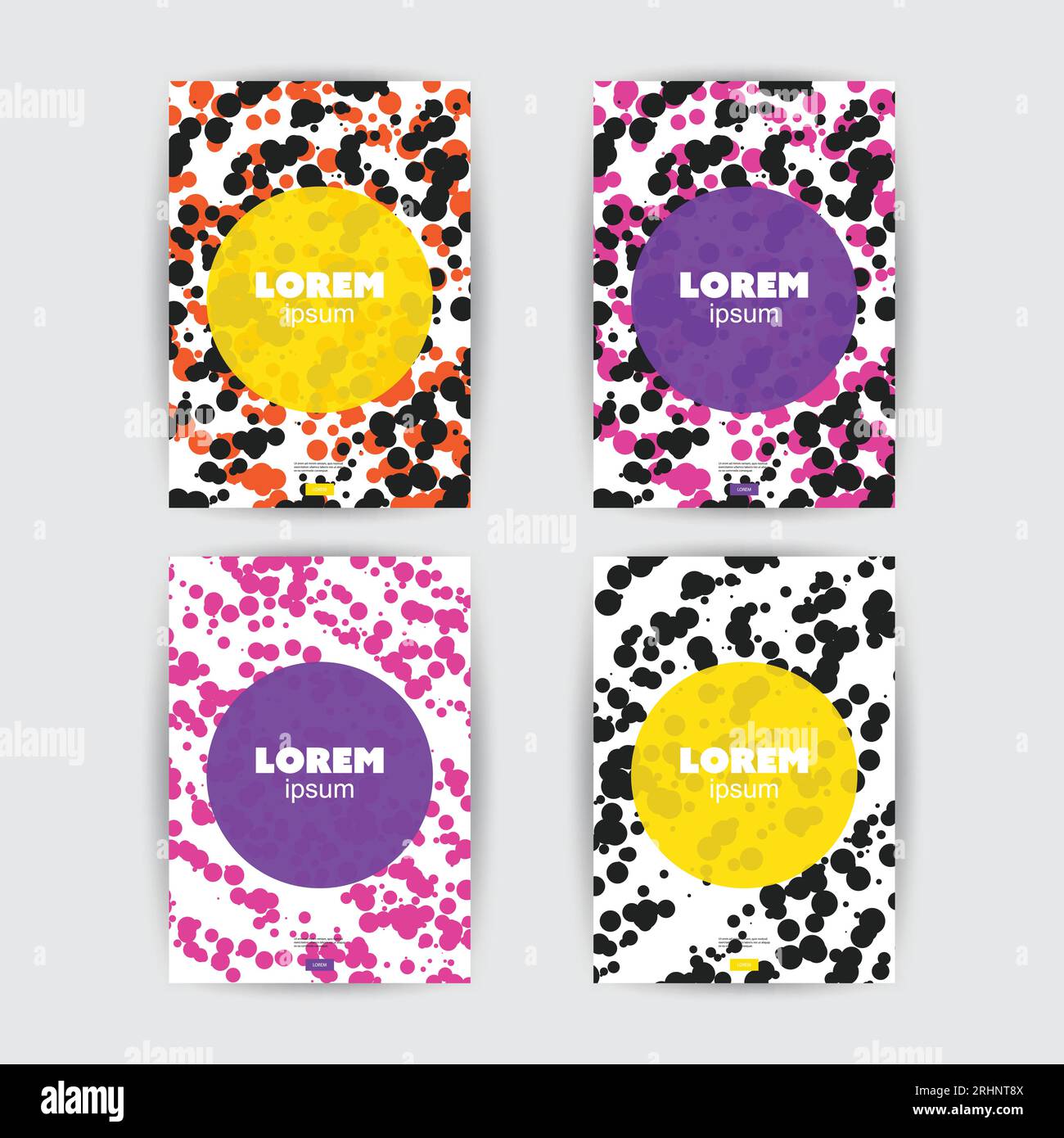 Colorful Flyer Designs with Spotted Pattern Stock Vector Image & Art ...