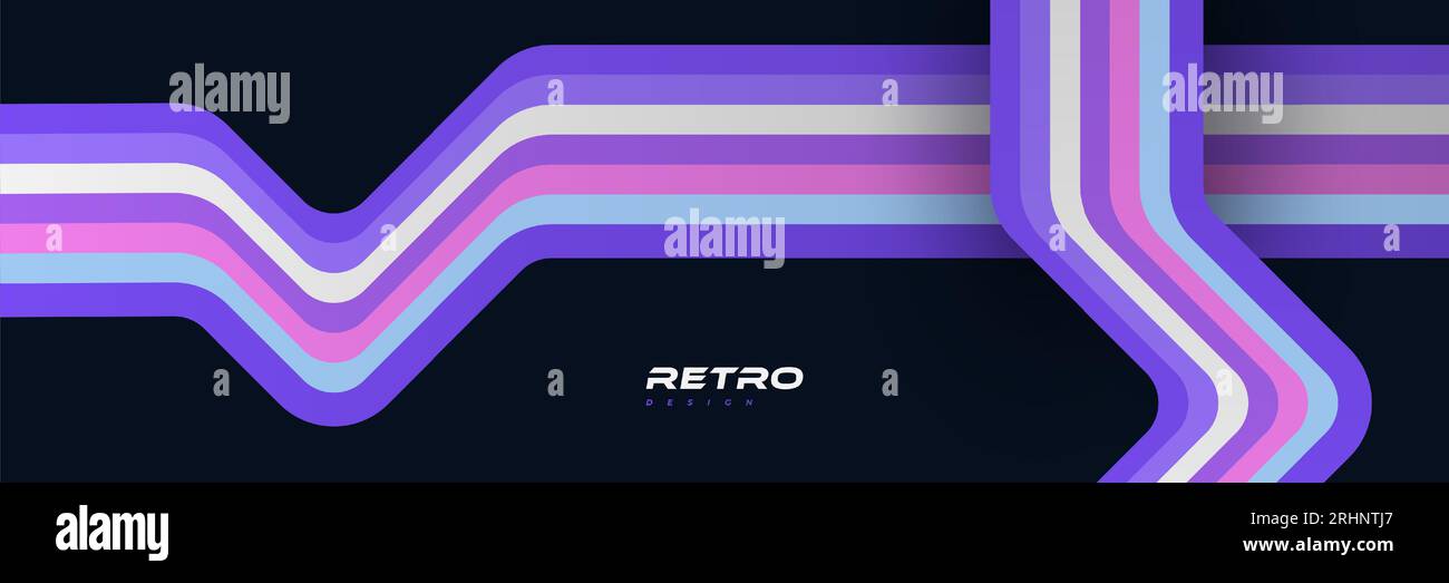 Abstract Retro Background with Colorful Lines. 1970's Background Design ...