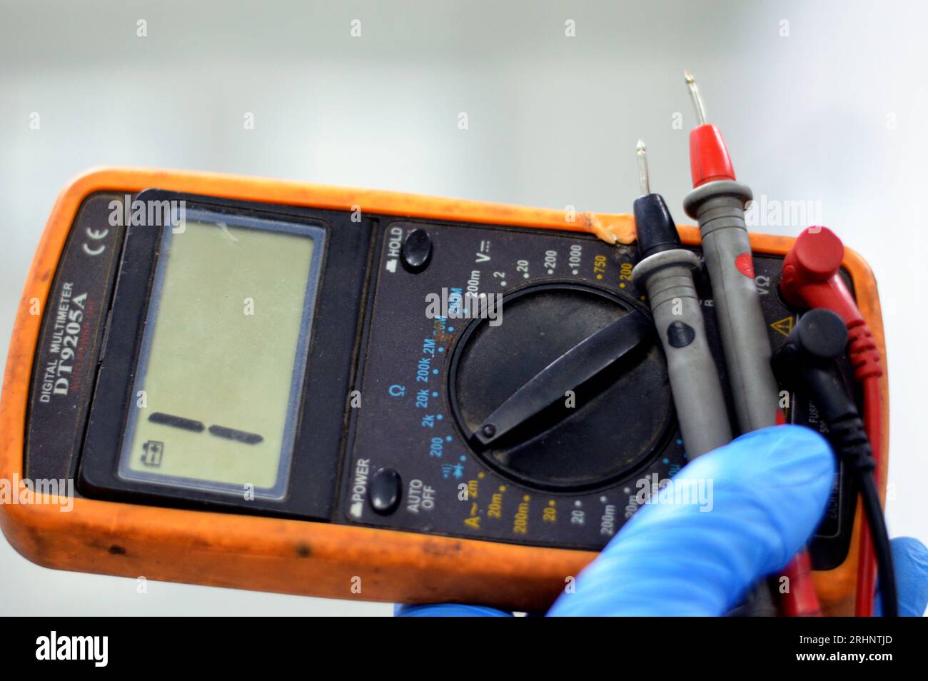 Cairo, Egypt, July 27 2023: DT9205A A digital multimeter, a test tool ...