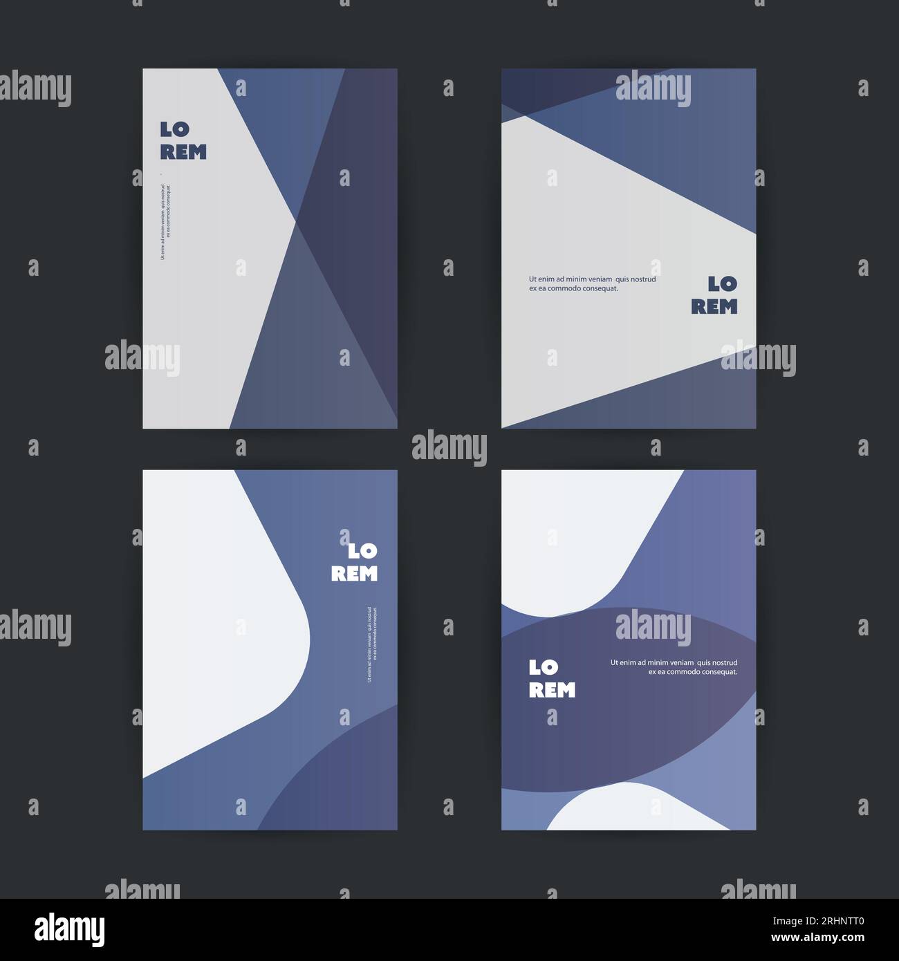 Abstract Colorful Modern Style Patterned Flyer Design Set - Applicable ...