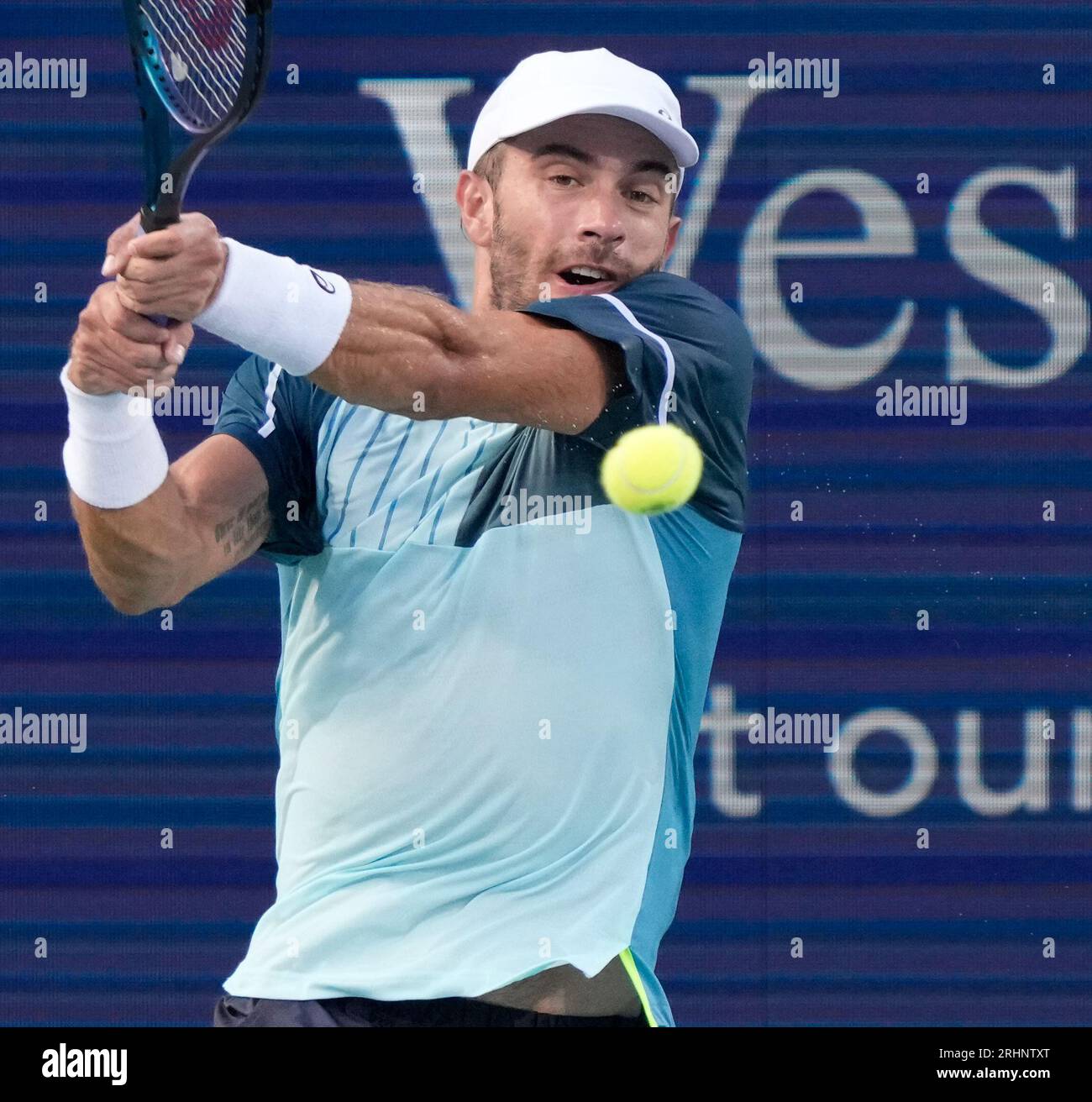 Borna Coric plays at the Western & Southern Open being played on August ...