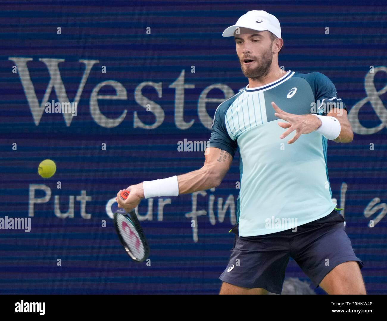 Borna Coric plays at the Western & Southern Open being played on August ...