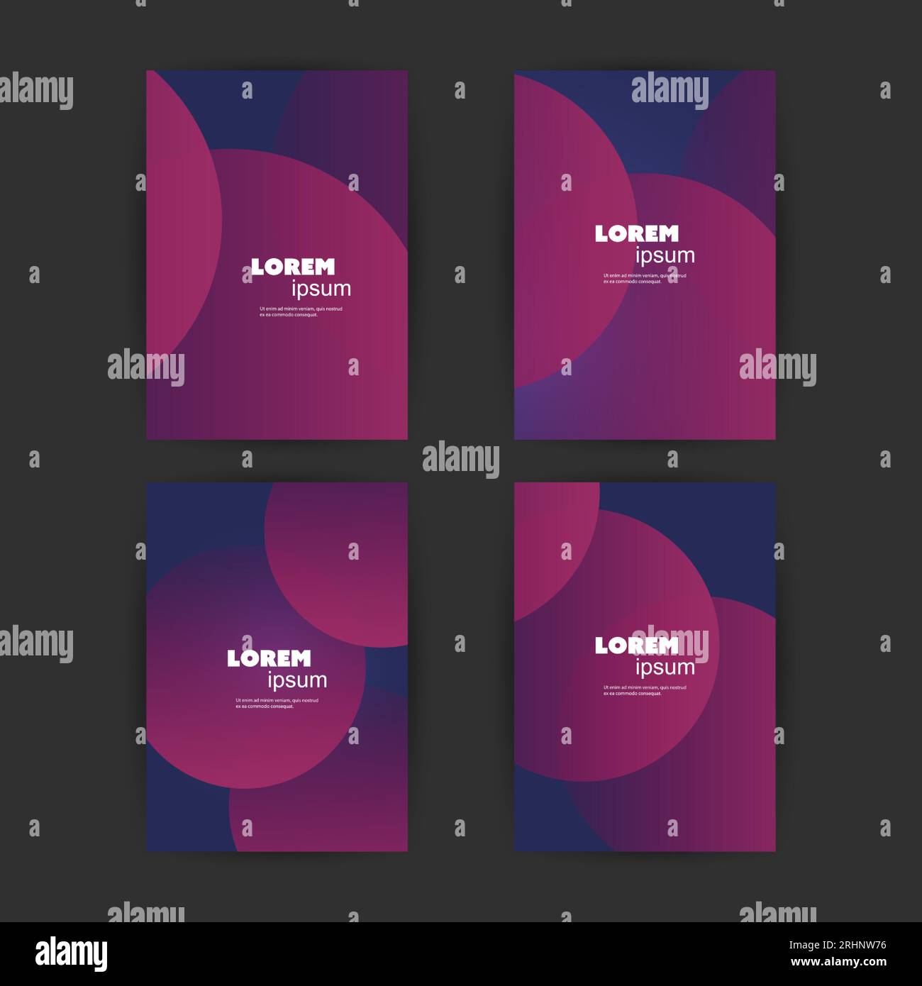 Set of 4 Flyer, Cover, Card or Banner Designs with Abstract Phantom ...