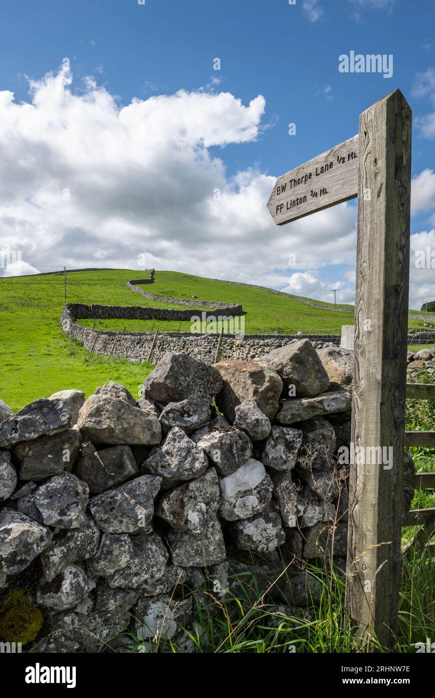 Footpath over the Yorkshire landscape. Throughout Yorkshire there are ...