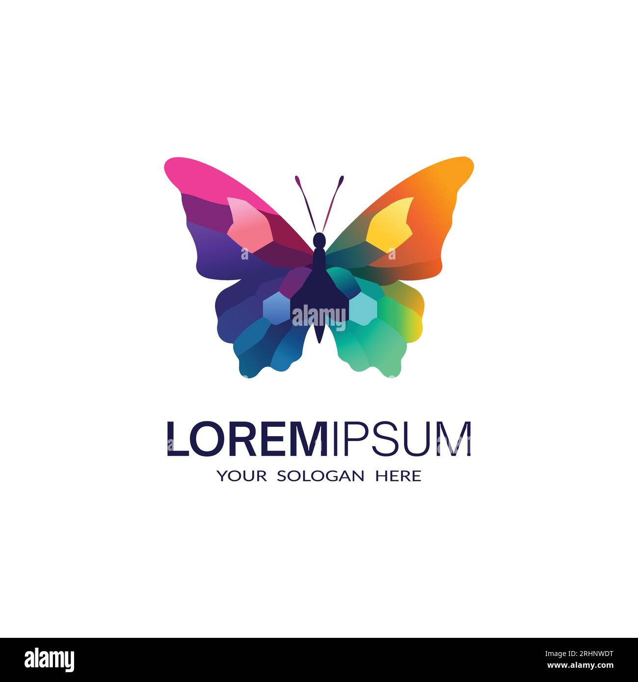 Vector butterfly gradient logo template Stock Vector Image & Art - Alamy