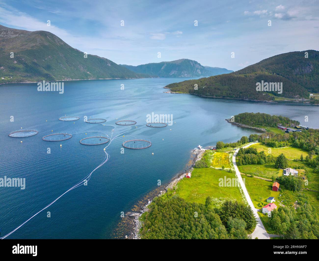 Salmar's fish farming at Korsneset in Vinjefjorden Stock Photo - Alamy