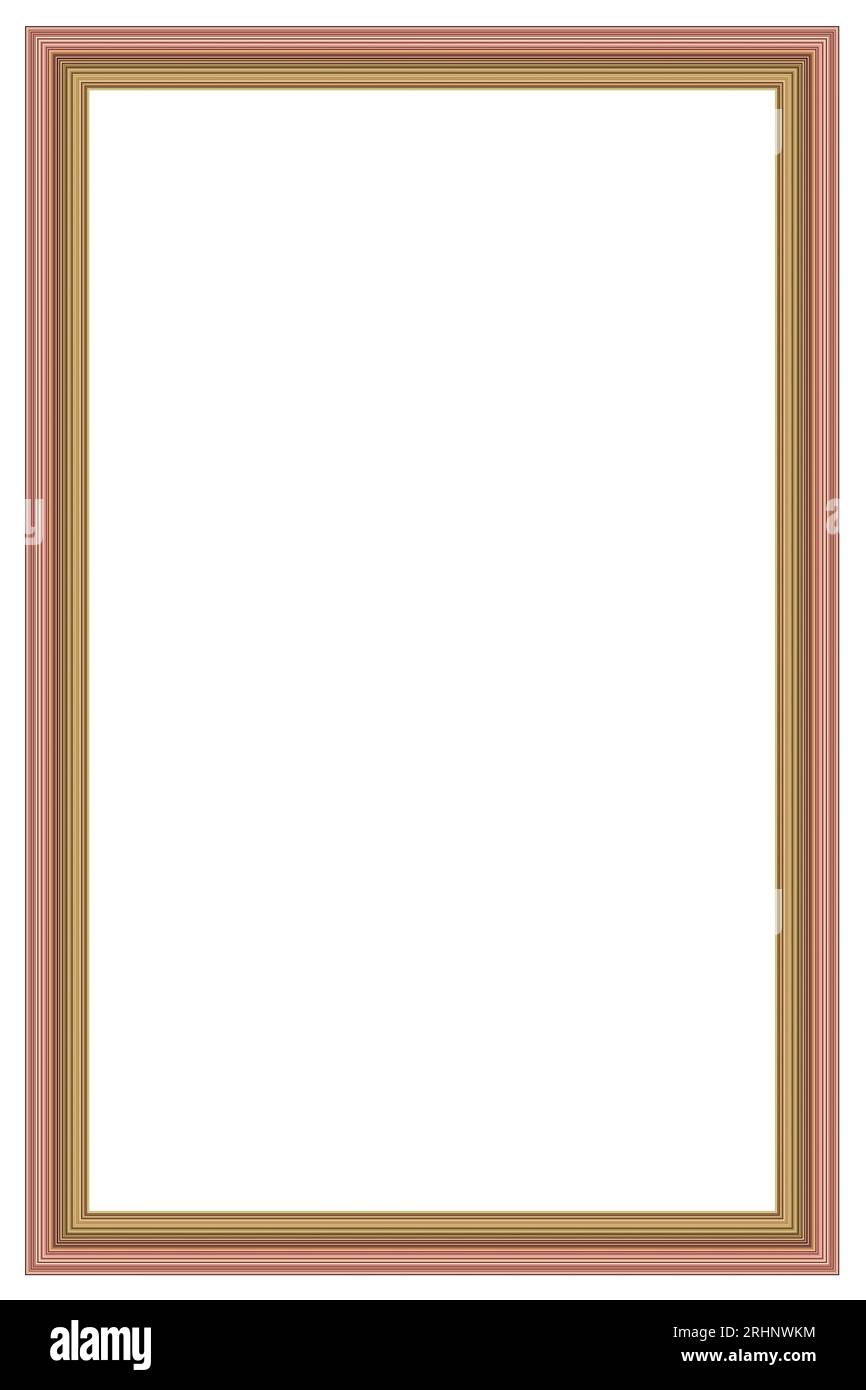 Vertical frame for photo and design with aspect ratio 2 to 3 on a white ...