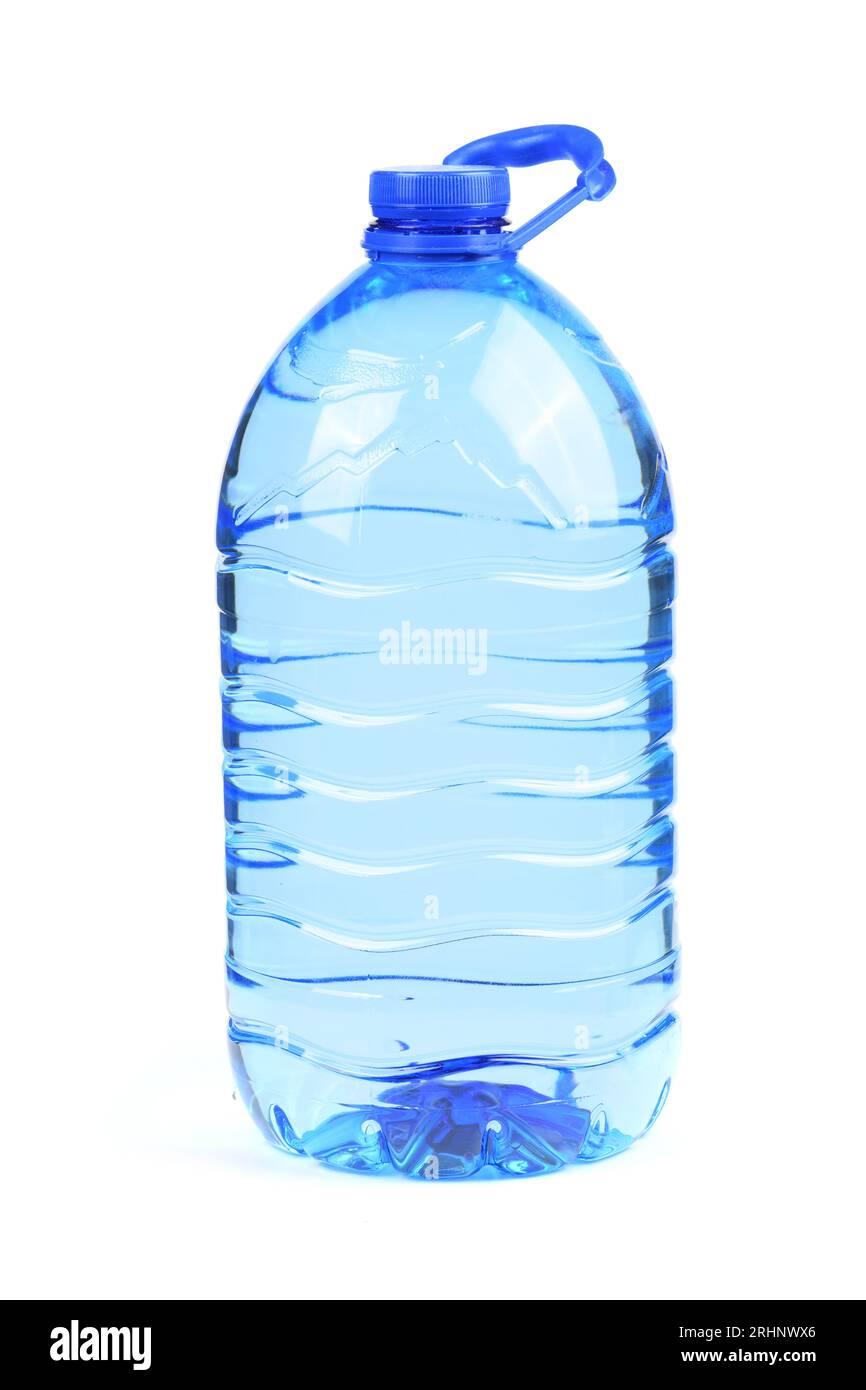 Big bottle transparent plastic, disposable container on white ...