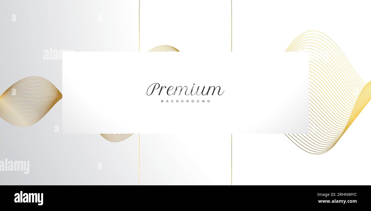Luxury Background with Wavy Gold Lines. Premium Gray and Gold ...