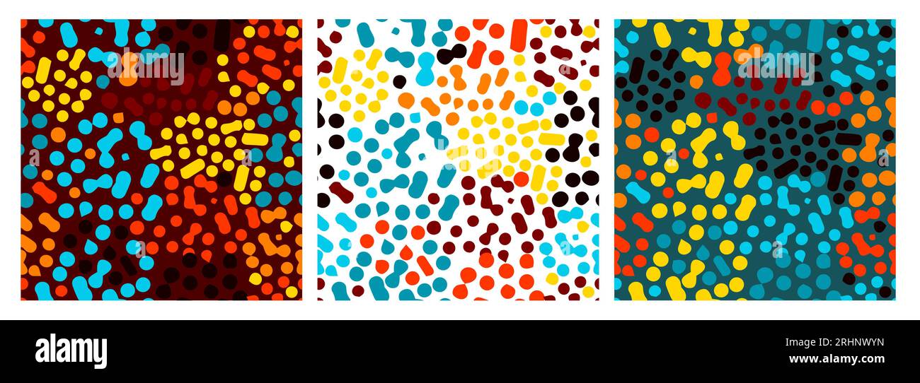 Seamless background of colored dots. Vector illustration Stock Vector ...