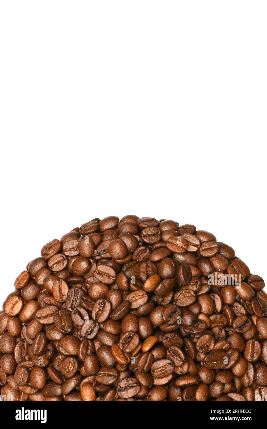 Coffee plate made from roasted coffee beans. Coffee beans are glued ...