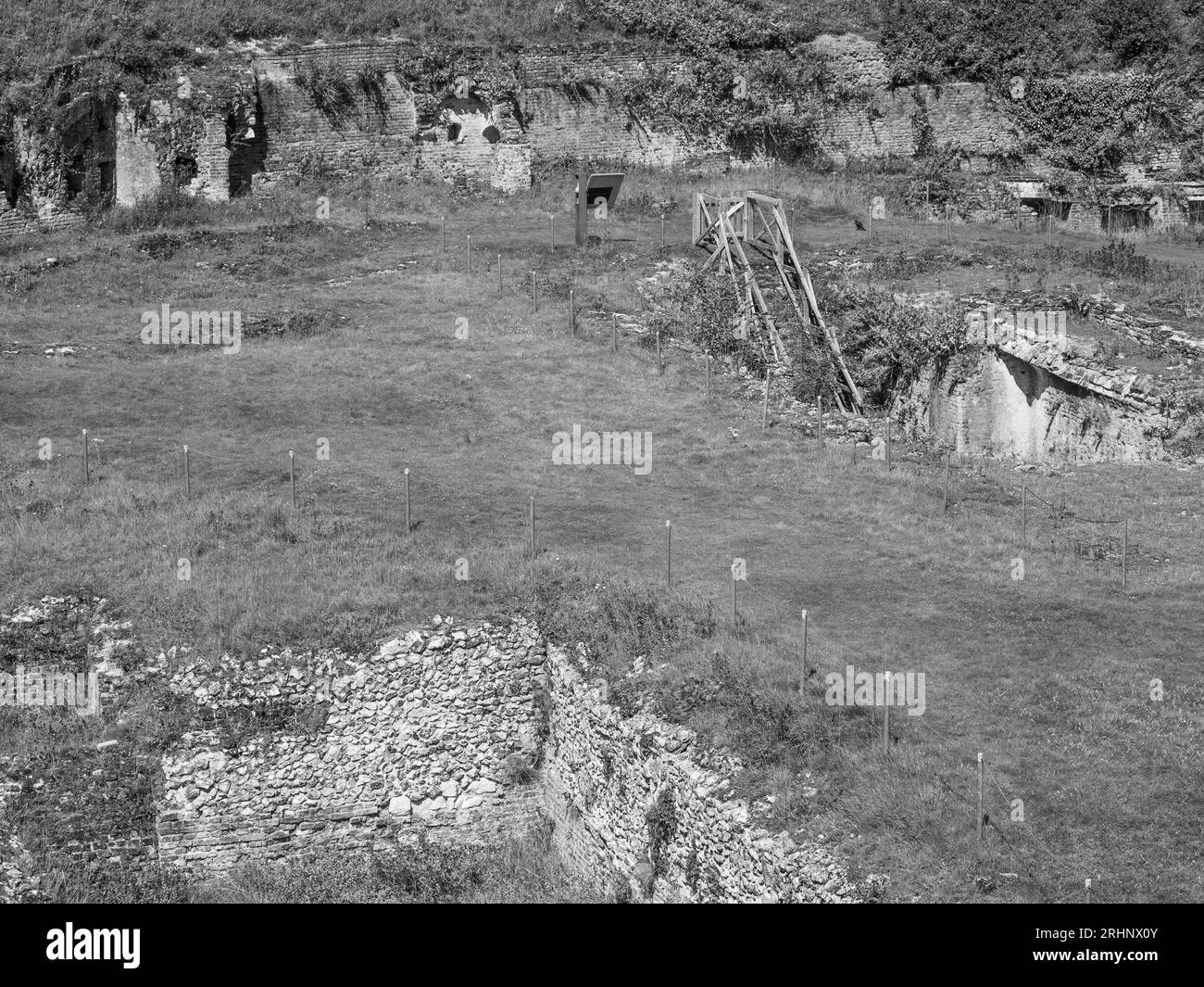 B&W Ruins of Basing House, Destroyed in the English Civil War, Old ...
