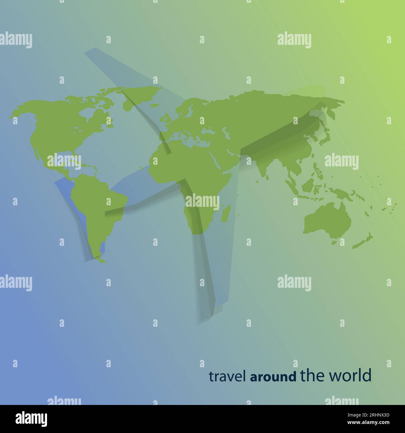 Airplane travelling around globe Stock Vector Images - Alamy