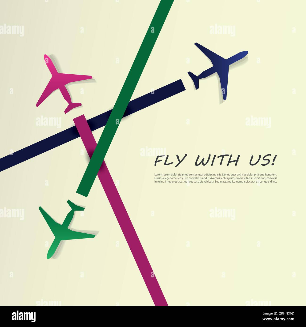 Airplanes - Fly with Us - Corporate Identity Concept Stock Vector Image ...