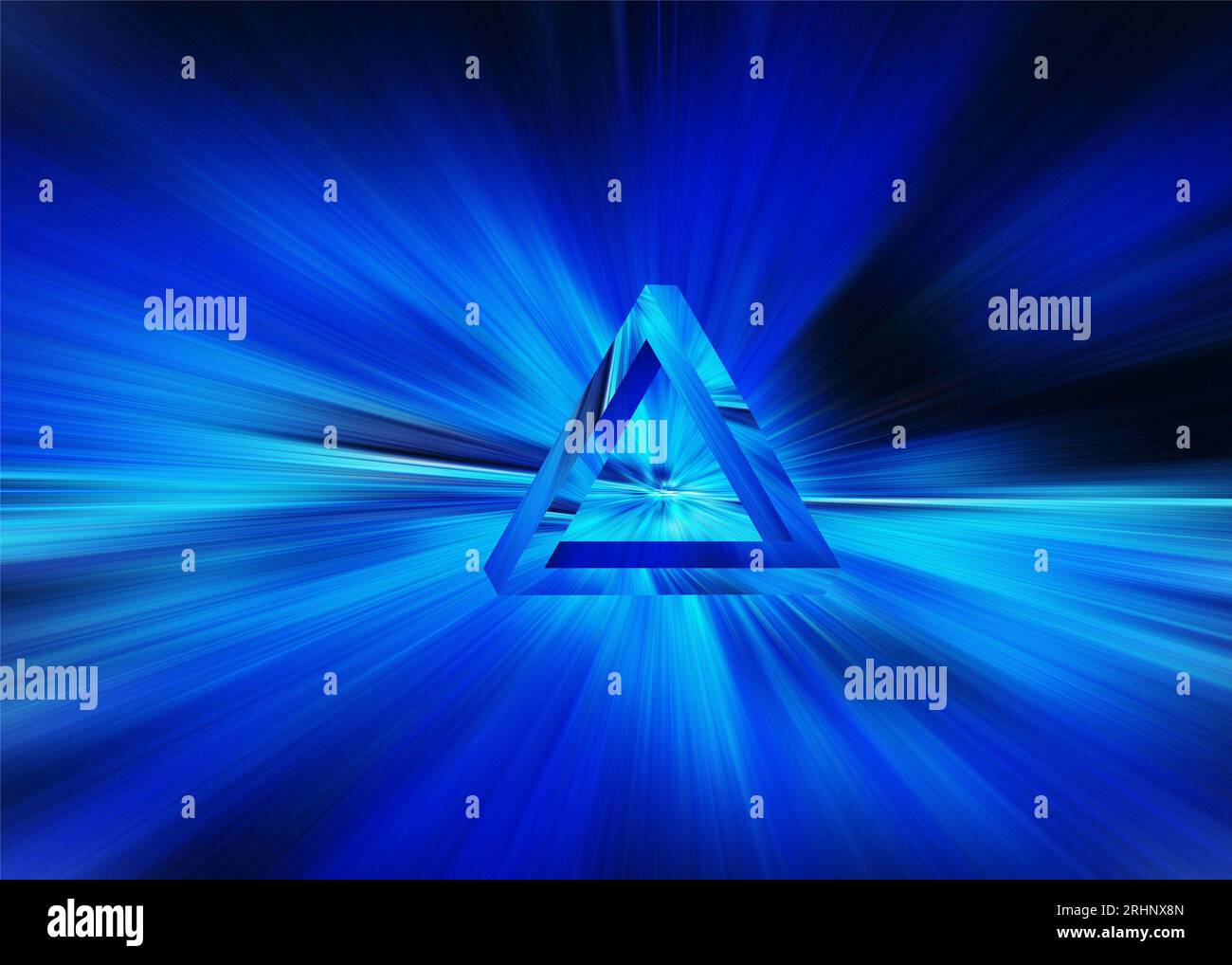 Impossible triangle shape background.Background with light Stock Photo ...