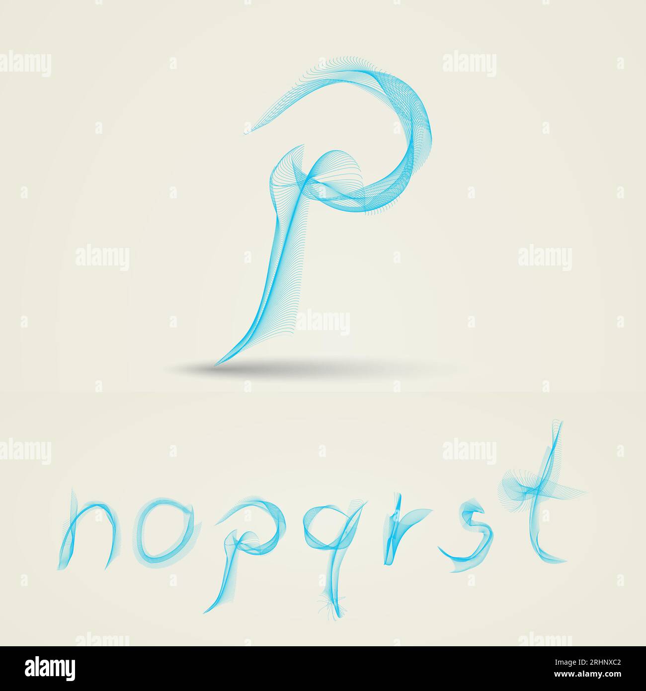 Wavy Alphabet Letters - Abstract Design Stock Vector Image & Art - Alamy
