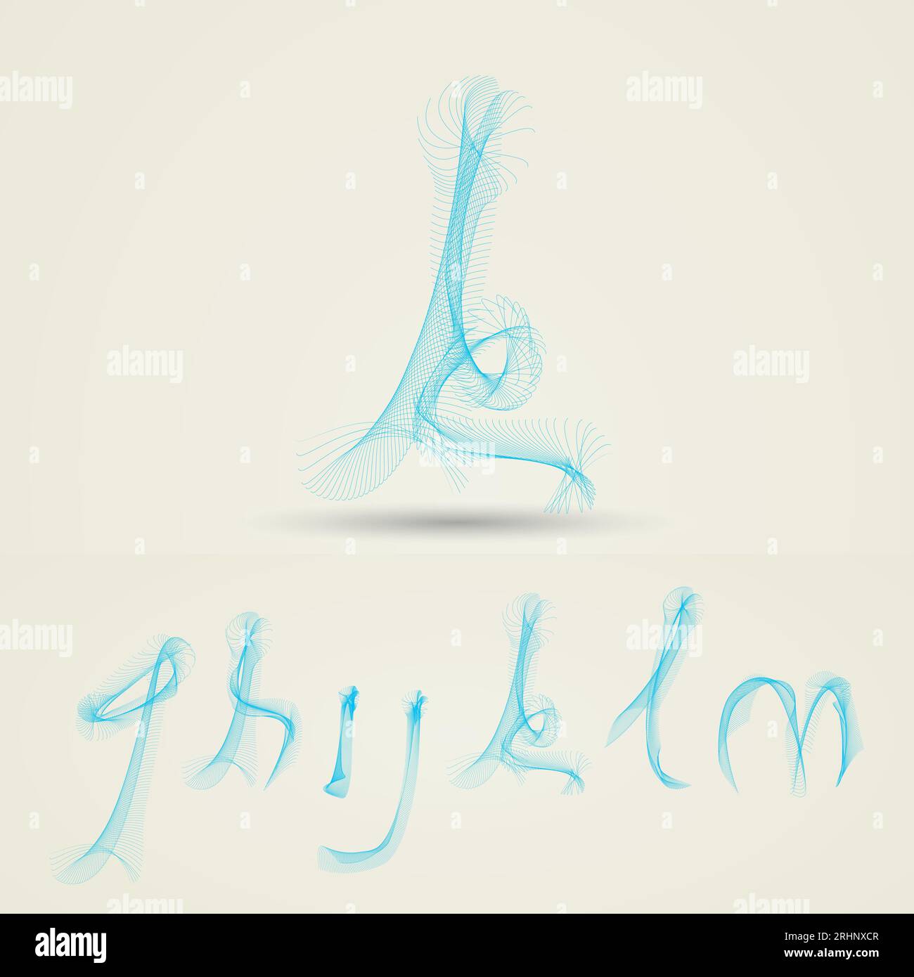 Wavy Alphabet Letters - Abstract Design Stock Vector Image & Art - Alamy