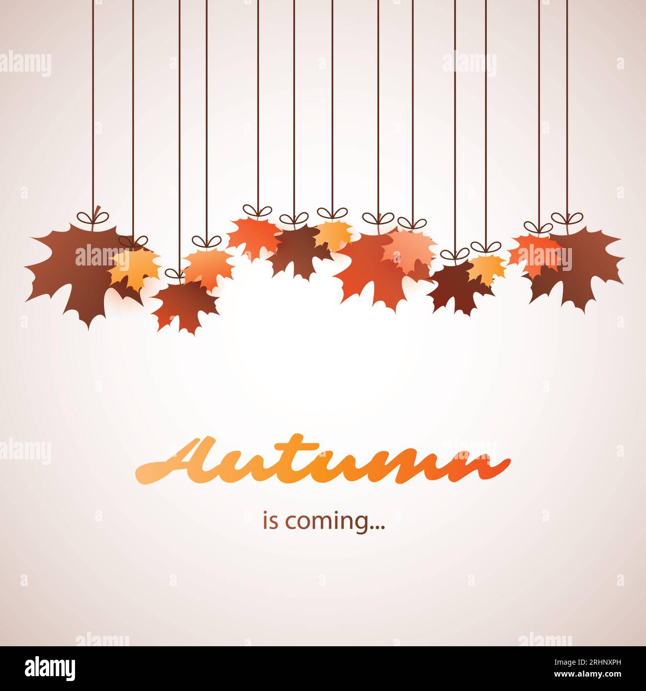 Autumn is Coming - Colorful Cover, Banner, Placard, Poster or Flyer ...