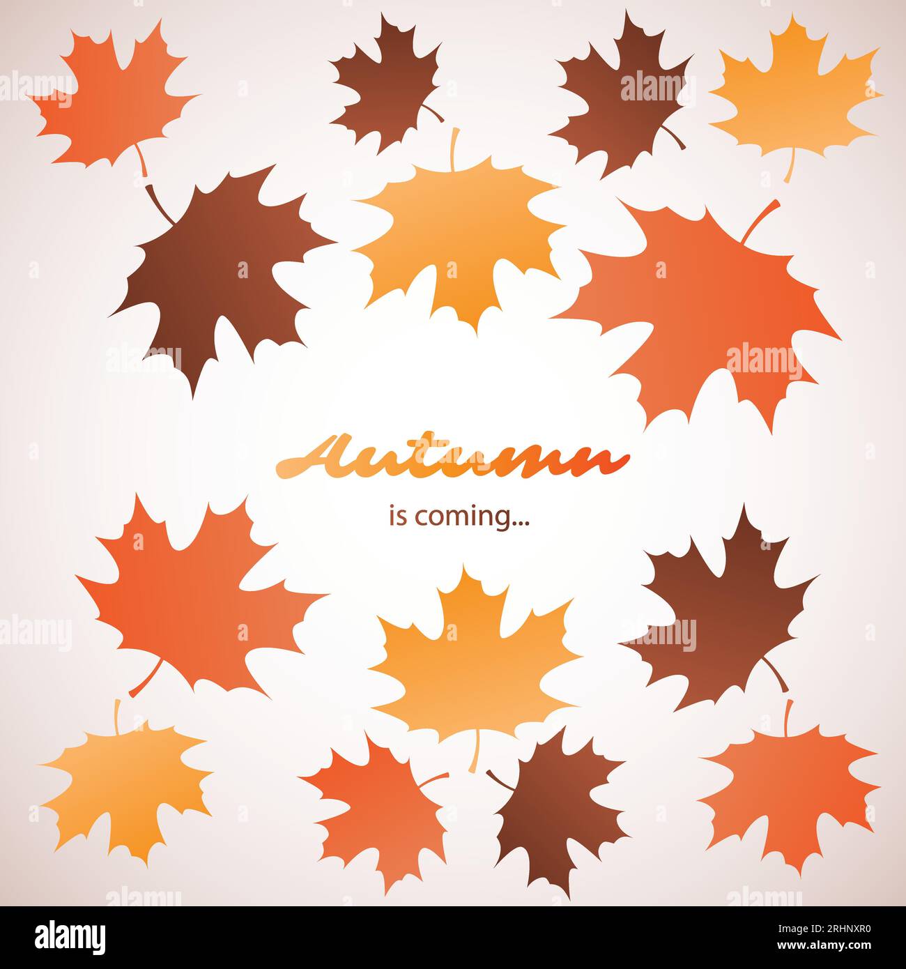 Autumn is Coming - Colorful Cover, Banner, Placard, Poster or Flyer ...