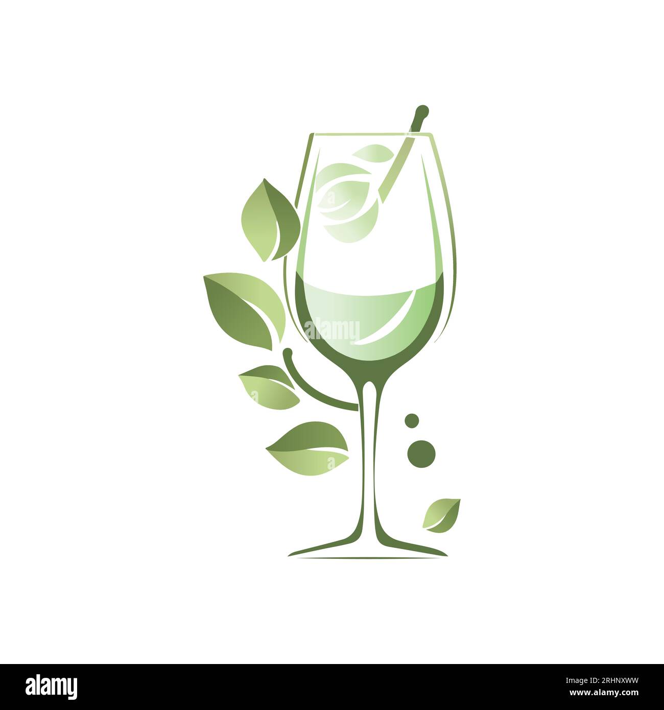 Grapes chardonnay illustration Cut Out Stock Images & Pictures - Alamy