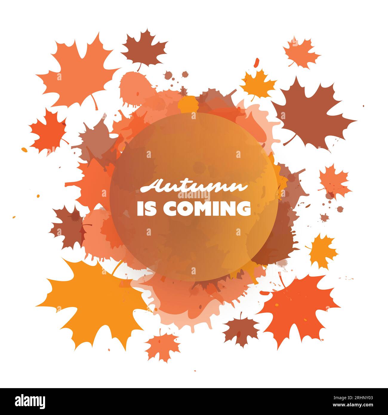 Autumn is Coming - Colorful Cover, Banner, Placard, Poster or Flyer ...