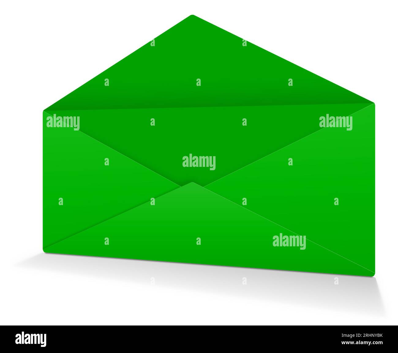 Green Postal envelope blank template for presentation layouts and ...