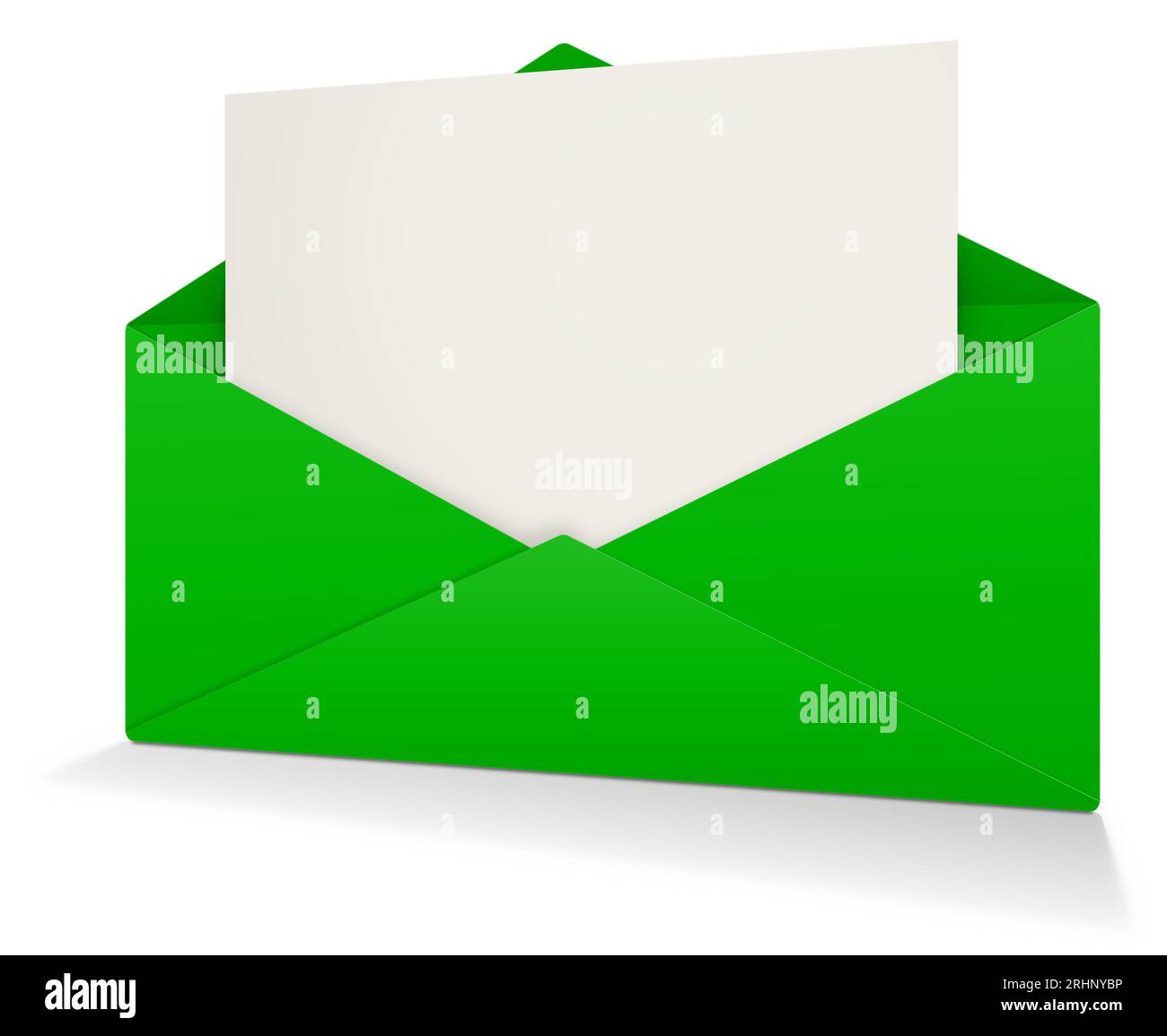 Green Postal envelope blank template for presentation layouts and ...