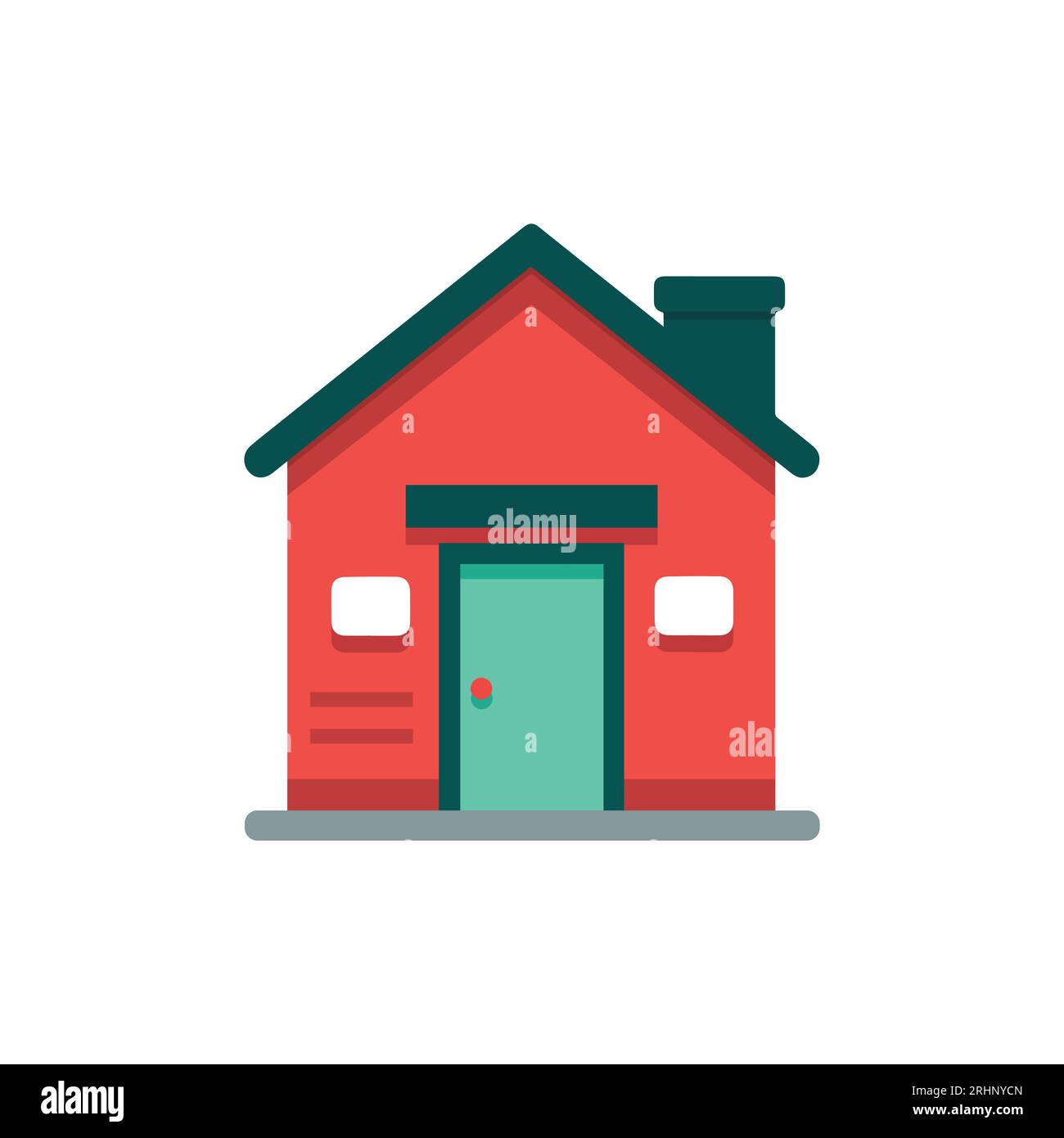 Vector house icon cartoon style flat illustration, home vector ...