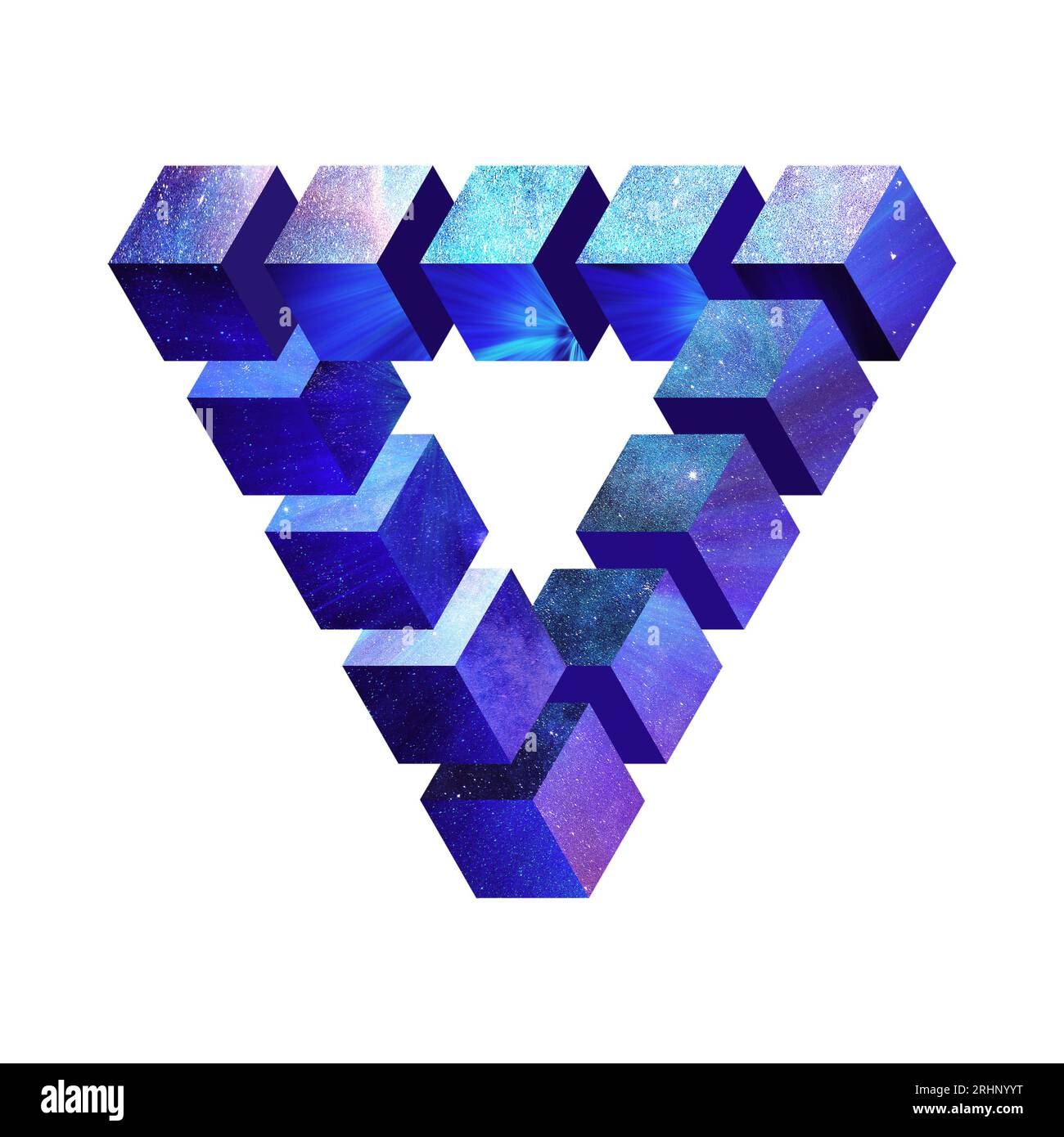 Impossible triangle.Isolated Penrose triangle Stock Photo - Alamy