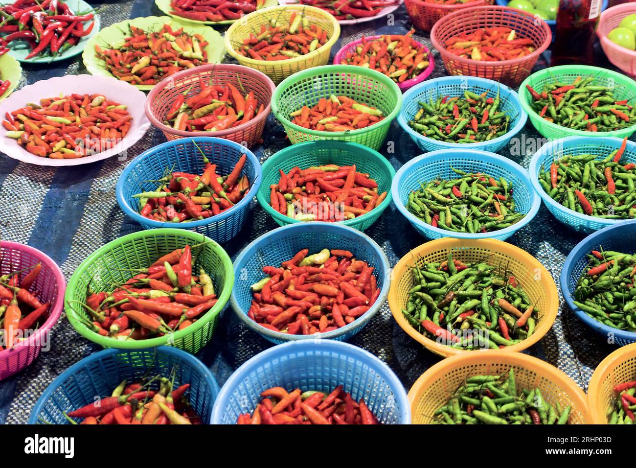 A large number of pepper varieties from Southeast Asia. Pepper is laid ...
