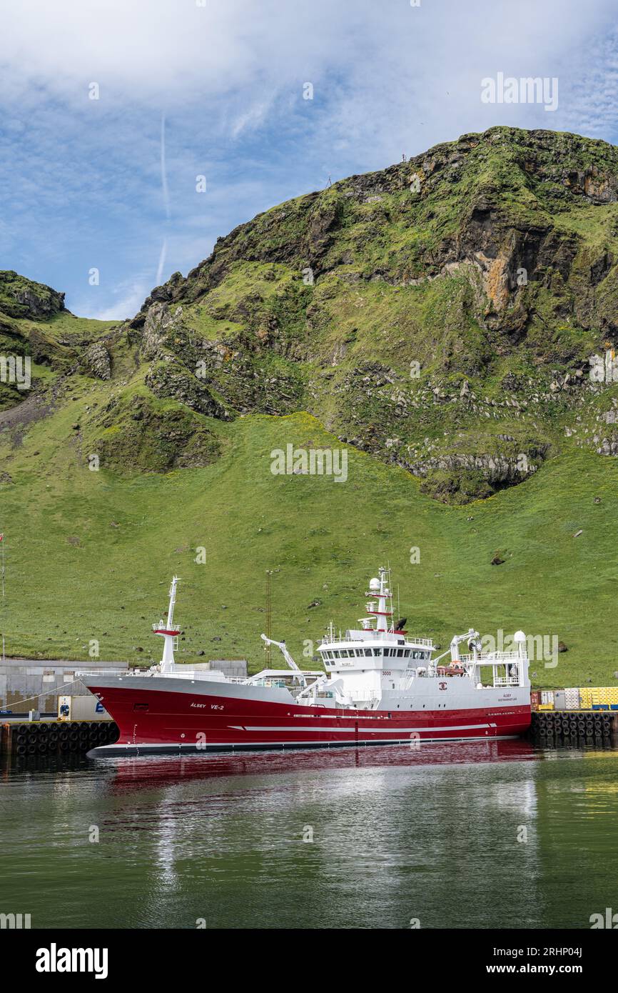 Vestmannaeyjabær Harbour, Heimaey island, Vestmannaeyjar, Iceland Stock ...