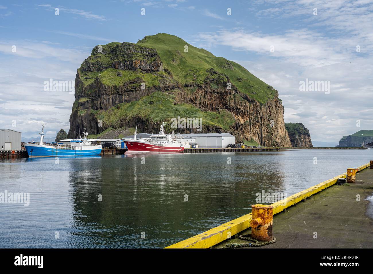 Vestmannaeyjabær Harbour, Heimaey island, Vestmannaeyjar, Iceland Stock ...