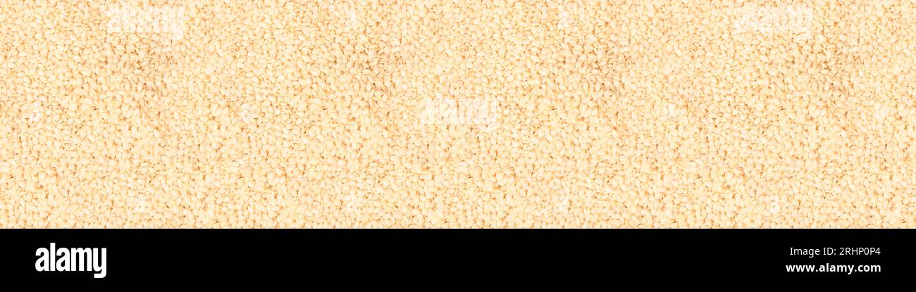 Seamless long banner, Sesame seeds from above. High resolution. Full ...